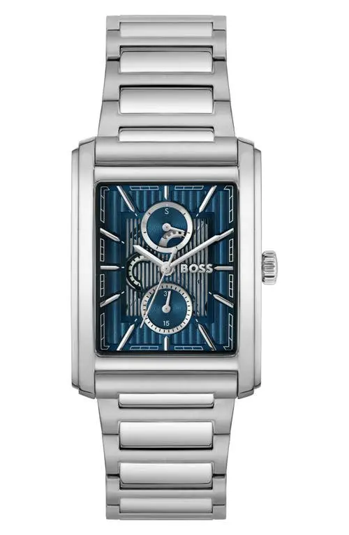 BOSS Multifunction Tank Bracelet Watch - Blue