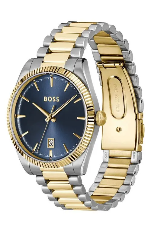 BOSS Two-tone Bracelet Watch - Blue