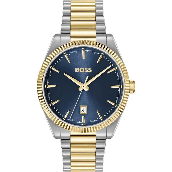 BOSS Two-tone Bracelet Watch - Blue