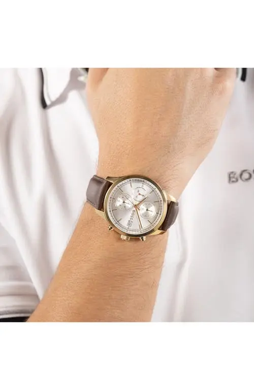 BOSS Stratus Chronograph Strap Watch - Silver