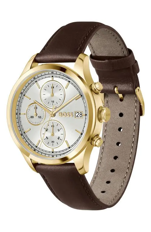 BOSS Stratus Chronograph Strap Watch - Silver