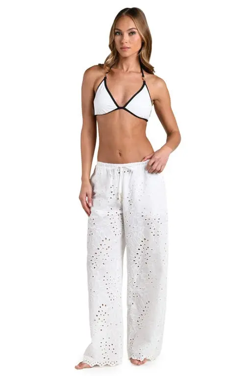 L'AGENCE Monstera Eyelet Cove Cover-up Pants