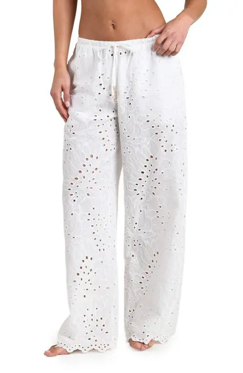 L'AGENCE Monstera Eyelet Cove Cover-up Pants