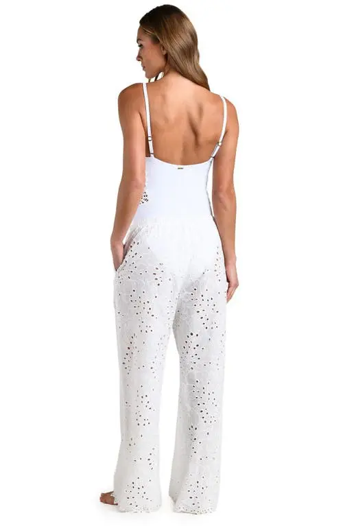 L'AGENCE Monstera Eyelet Cove Cover-up Pants