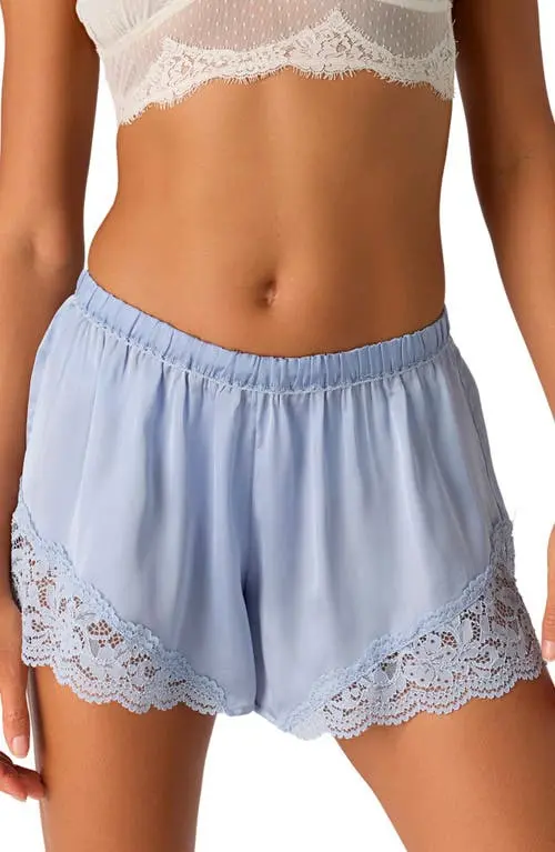 Free People Lace Trim Tap Shorts - Peri Ice