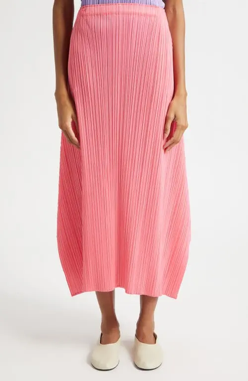 Issey Miyake Pleated Midi Skirt - Pink