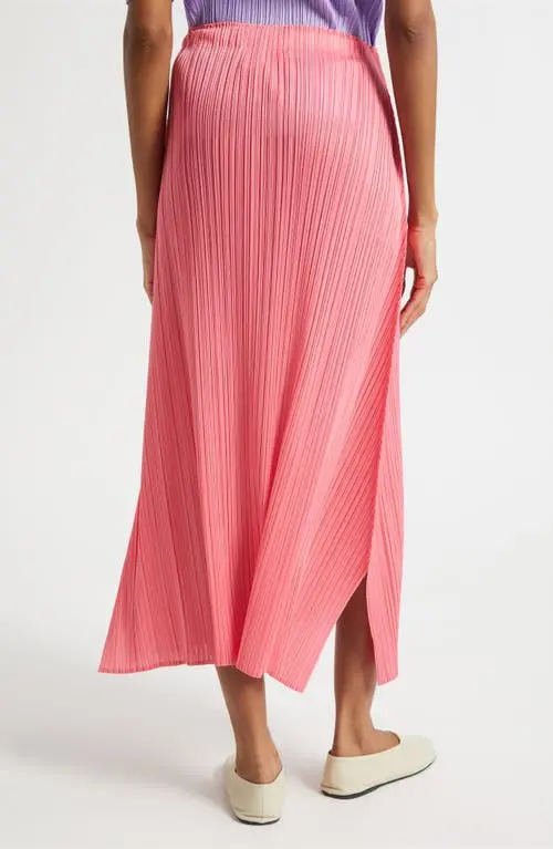 Issey Miyake Pleated Midi Skirt - Pink