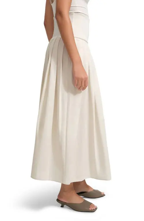 MARCELLA Kenmare Pleated Maxi Skirt - Cream