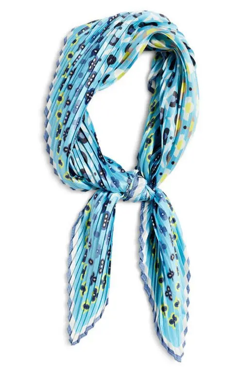 Echo Clover Pleated Diamond Scarf - Chambray