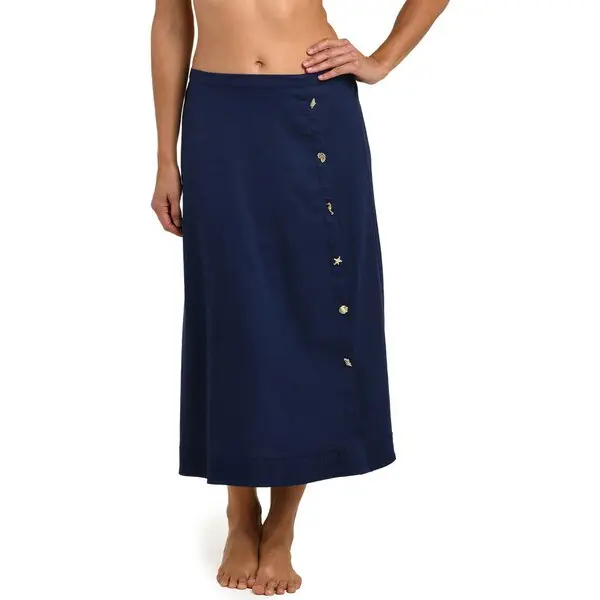 La Blanca Harbor Breeze Midi Cover-up Skirt - Indigo
