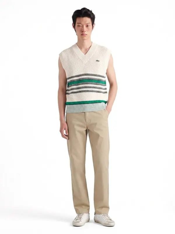 Lacoste Piqué Cotton Blend Vest