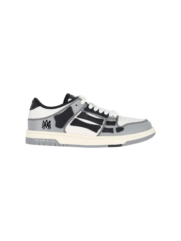 Amiri Skel Low-top Leather Sneakers - Black