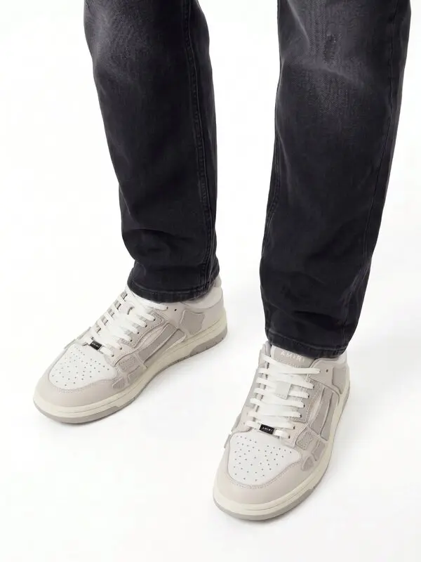 Amiri Skel Low-top Leather Sneakers - White