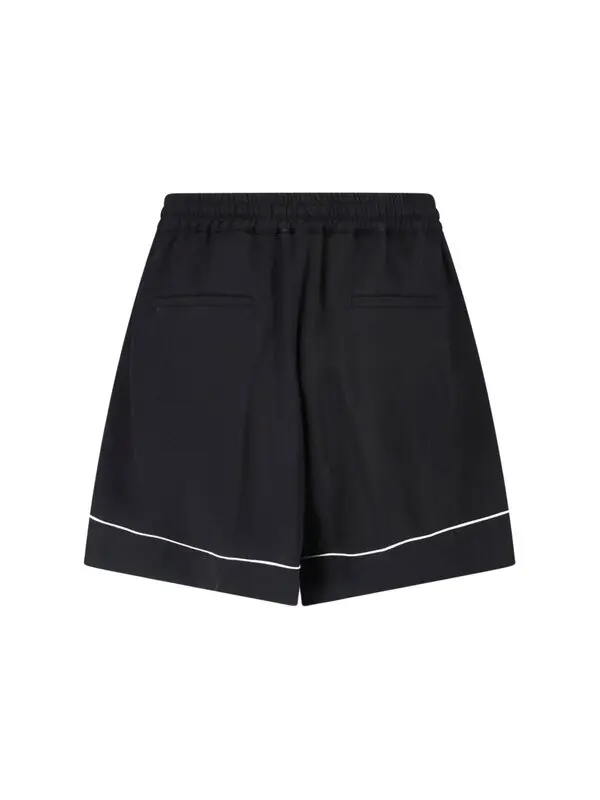 Sportmax Viscose Satin Shorts - Black