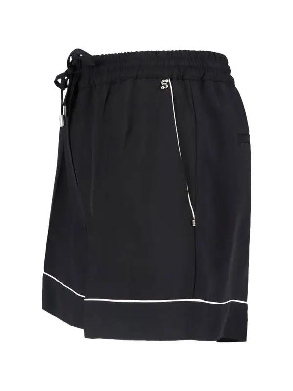 Sportmax Viscose Satin Shorts - Black