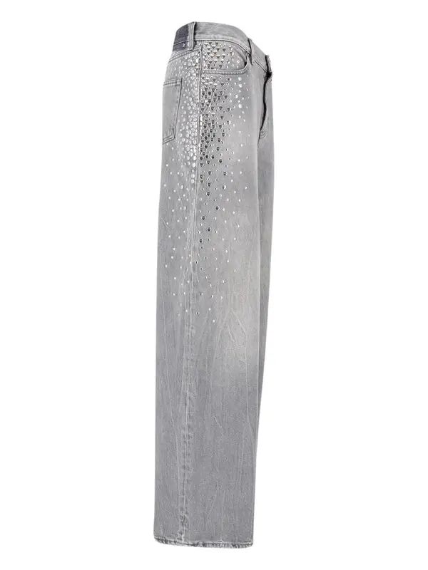 GOLDEN GOOSE Wide Leg Jeans With Studs