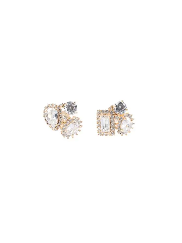 MAISON MARGIELA Earrings With Zirconia Crystals - Gold