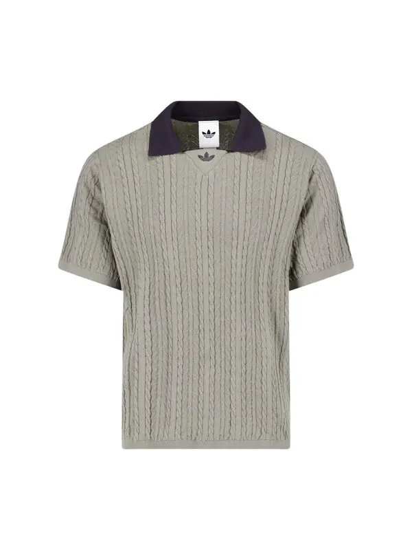Adidas Knit Polo - Gray