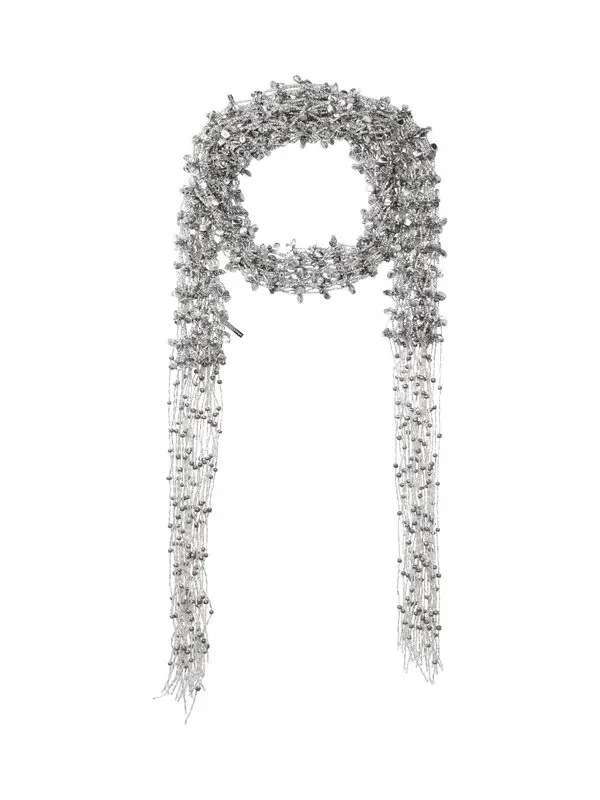 Dries Van Noten Beaded Necklace - Silver