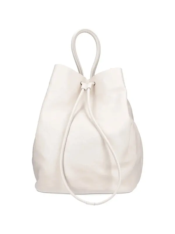 UMA WANG Lambskin Bucket Bag - White
