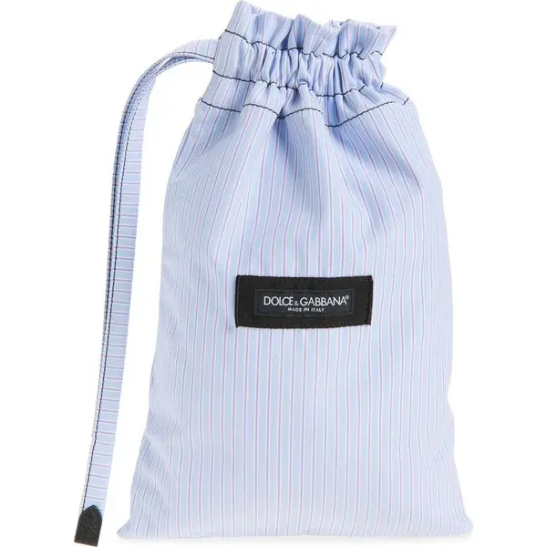 Dolce & Gabbana Stripe Poplin Crossbody Bag - Multicolor Azzurro
