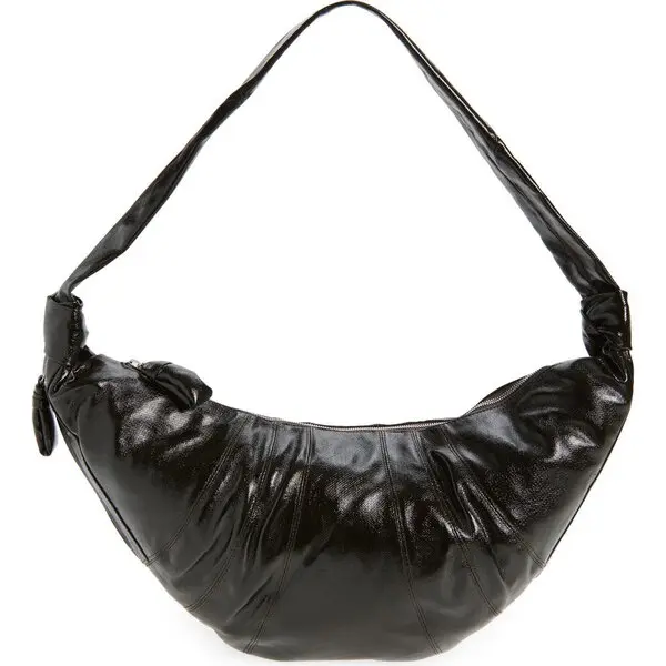 LEMAIRE Large Croissant Coated Cotton Canvas Shoulder Bag - Truffle