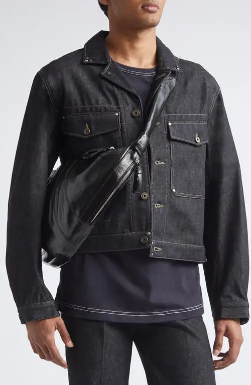 LEMAIRE Large Croissant Coated Cotton Canvas Shoulder Bag - Truffle