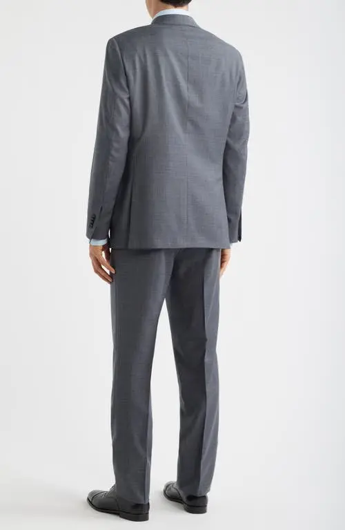HERITAGE GOLD Grey Mélange Wool Suit - Mid Grey