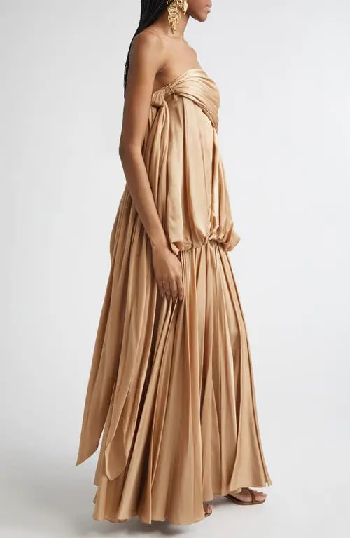 Zimmermann Kindred Spirit Alchemy Billow Strapless Maxi Dress - Champagne