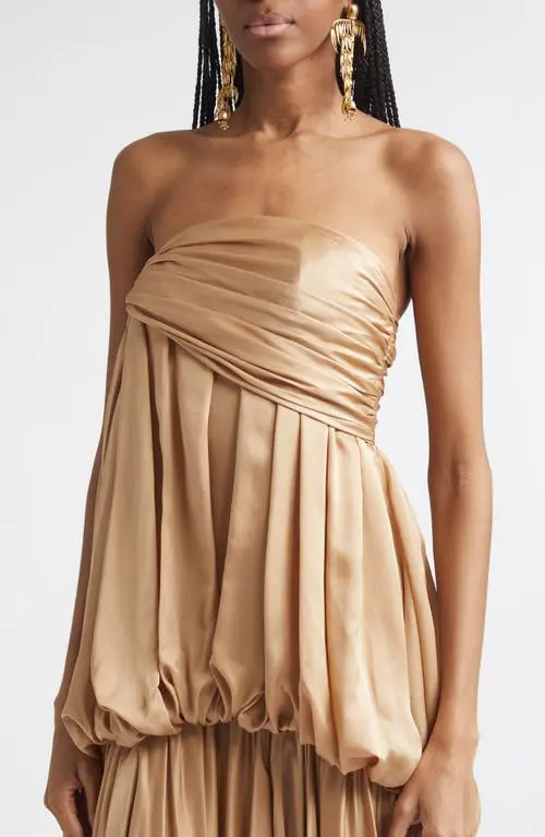 Zimmermann Kindred Spirit Alchemy Billow Strapless Maxi Dress - Champagne