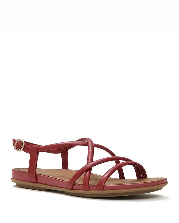 Fitflop Gracie Strappy Leather Sandals - Burnt Berry