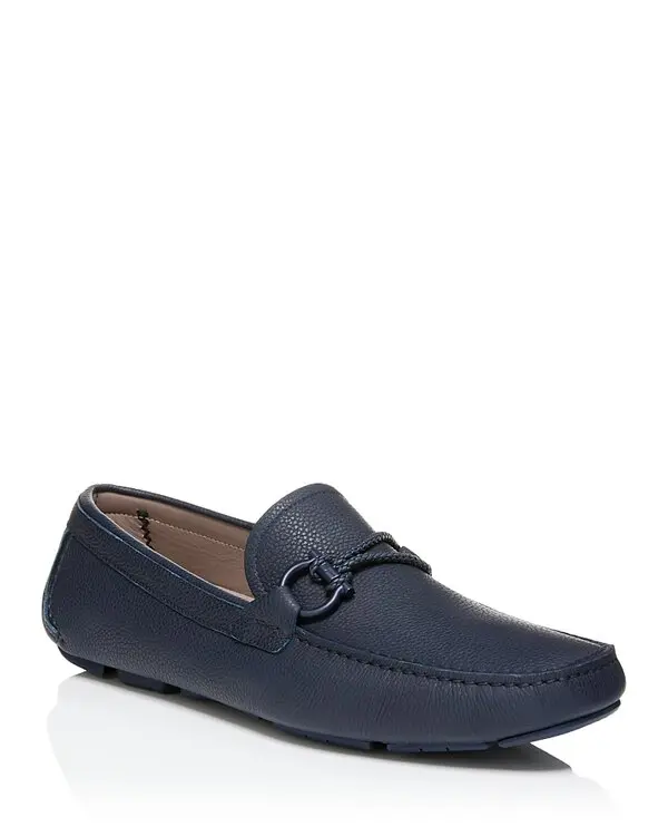 FERRAGAMO Front 4 Moc Toe Drivers Wide - Blue Marine