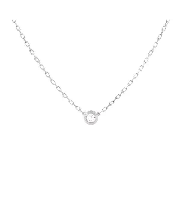 CARTIER Small D'amour Diamond Pendant Necklace 16 - White