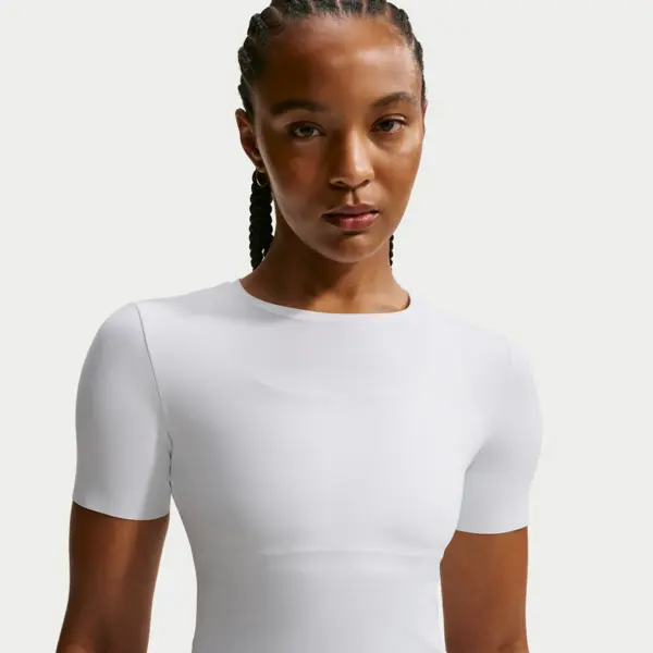 Nike Zenvy Dri-fit Short-sleeve Top - White