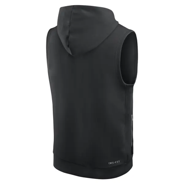 Nike Chicago White Sox Authentic Collection Standard Issue Dri-fit Mlb Sleeveless Pullover Hoodie - Black