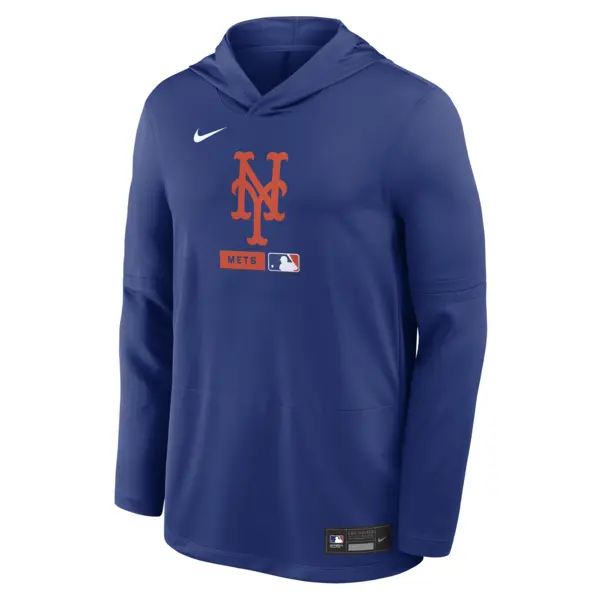 Nike New York Mets Authentic Collection Dri-fit Mlb Long-sleeve Hooded Top - Blue