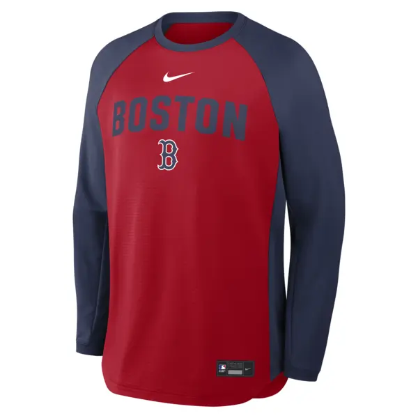 Nike Boston Sox Authentic Collection Dri-fit Pullover Crew - Red