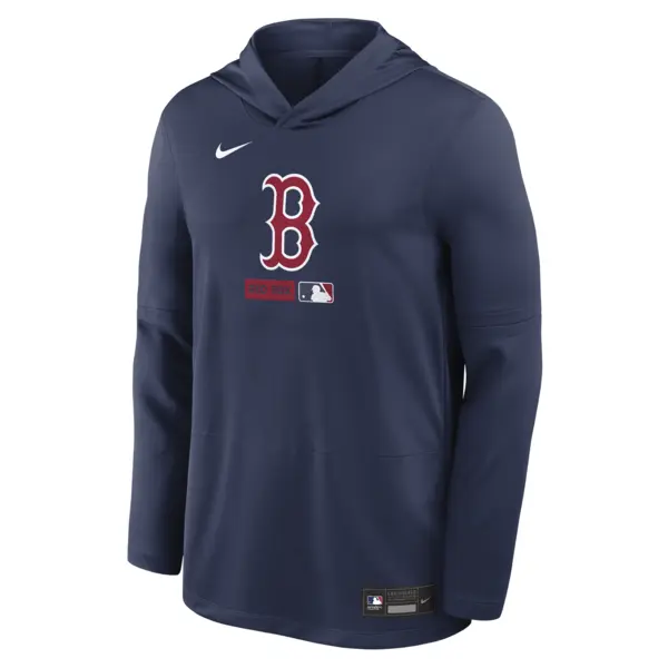 Nike Boston Red Sox Authentic Collection Dri-fit Mlb Long-sleeve Hooded Top - Blue