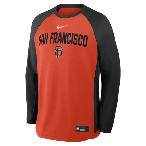 Nike San Francisco Giants Authentic Collection Dri-fit Pullover Crew - Orange