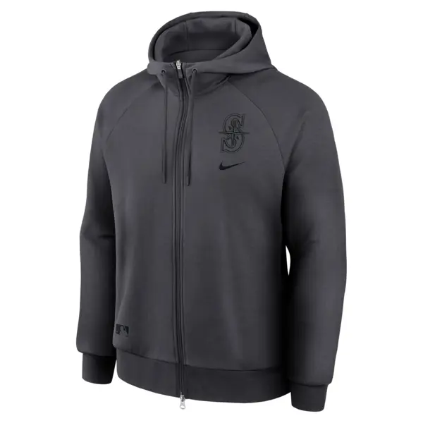 Nike Seattle Mariners Authentic Collection Dri-fit Mlb Full-zip Hoodie - Grey
