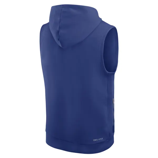 Nike New York Mets Standard Issue Dri-fit Mlb Sleeveless Pullover Hoodie - Blue