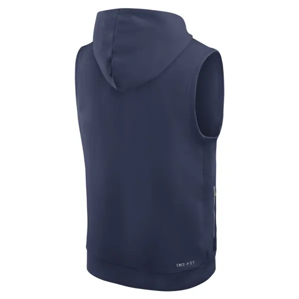 Nike Authentic Collection Standard Issue Dri-fit Mlb Sleeveless Pullover Hoodie - Blue
