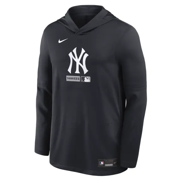 Nike New York Yankees Authentic Collection Dri-fit Mlb Long-sleeve Hooded Top - Blue