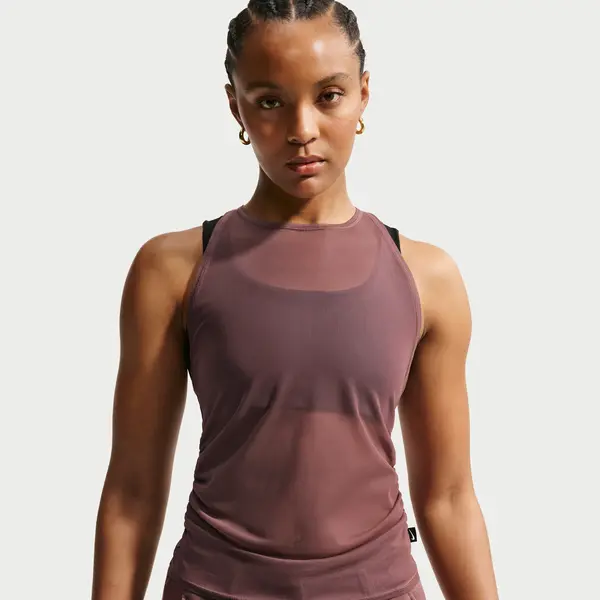 Nike Sportswear Tight Sheer Tank Top - Purple