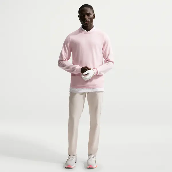 Nike Tailored Performance Crew-neck Golf Top - Pink