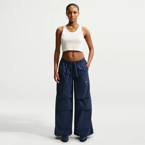 Nike Sportswear Loose Mid-rise Structured Pants - Blue