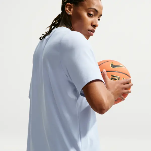 Nike Dri-fit Short-sleeve Warm-up Basketball Top - Blue