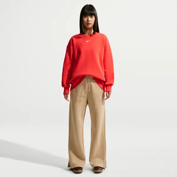 Nike Sportswear Phoenix Fleece Oversized Crew-neck Sweatshirt - Red