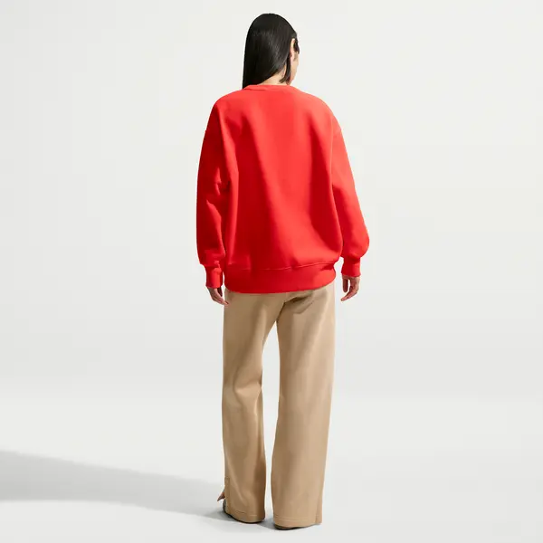 Nike Sportswear Phoenix Fleece Oversized Crew-neck Sweatshirt - Red