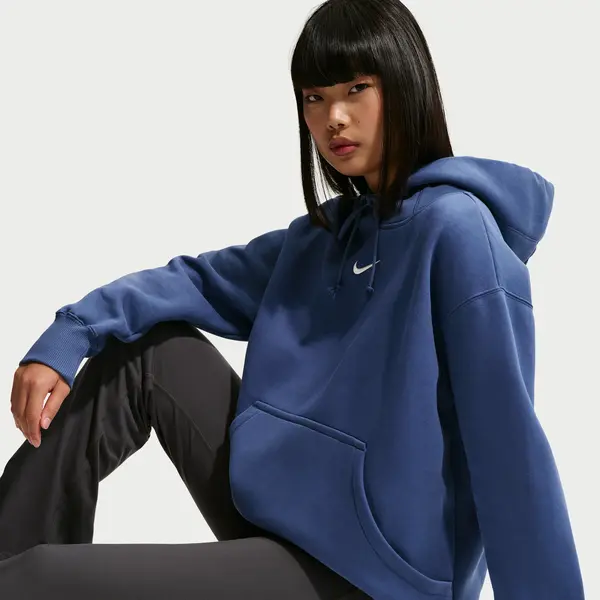 Nike Sportswear Phoenix Fleece Oversized Pullover Hoodie - Blue